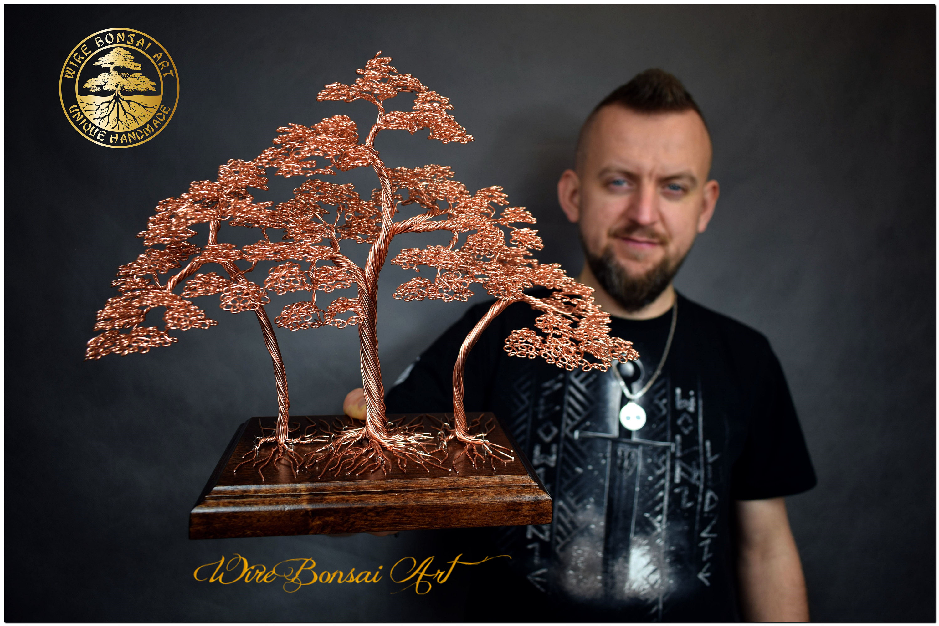 Copper Forest | Wire Bonsai Trees | 7th Anniversary | Engraved ...