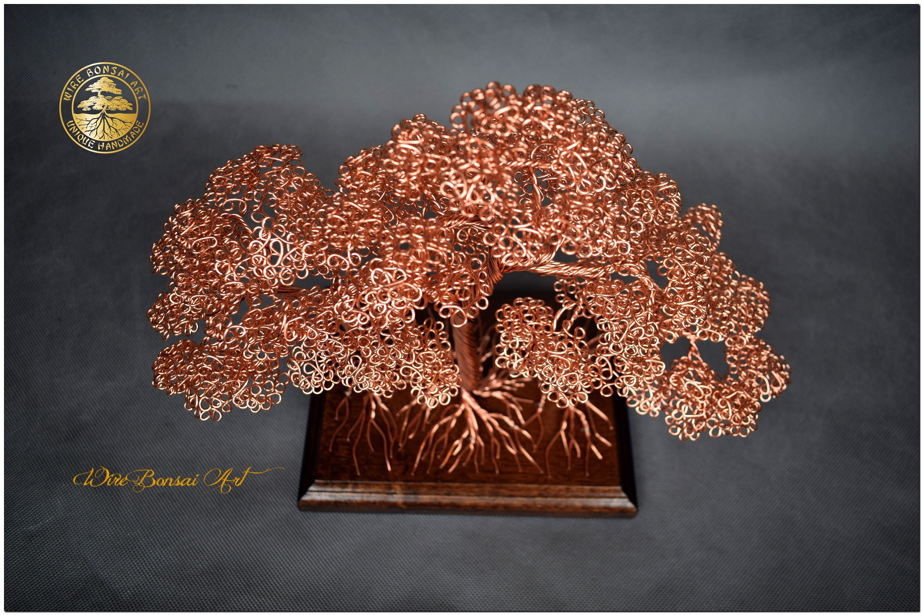Copper Forest | Wire Bonsai Trees | 7th Anniversary | Engraved ...
