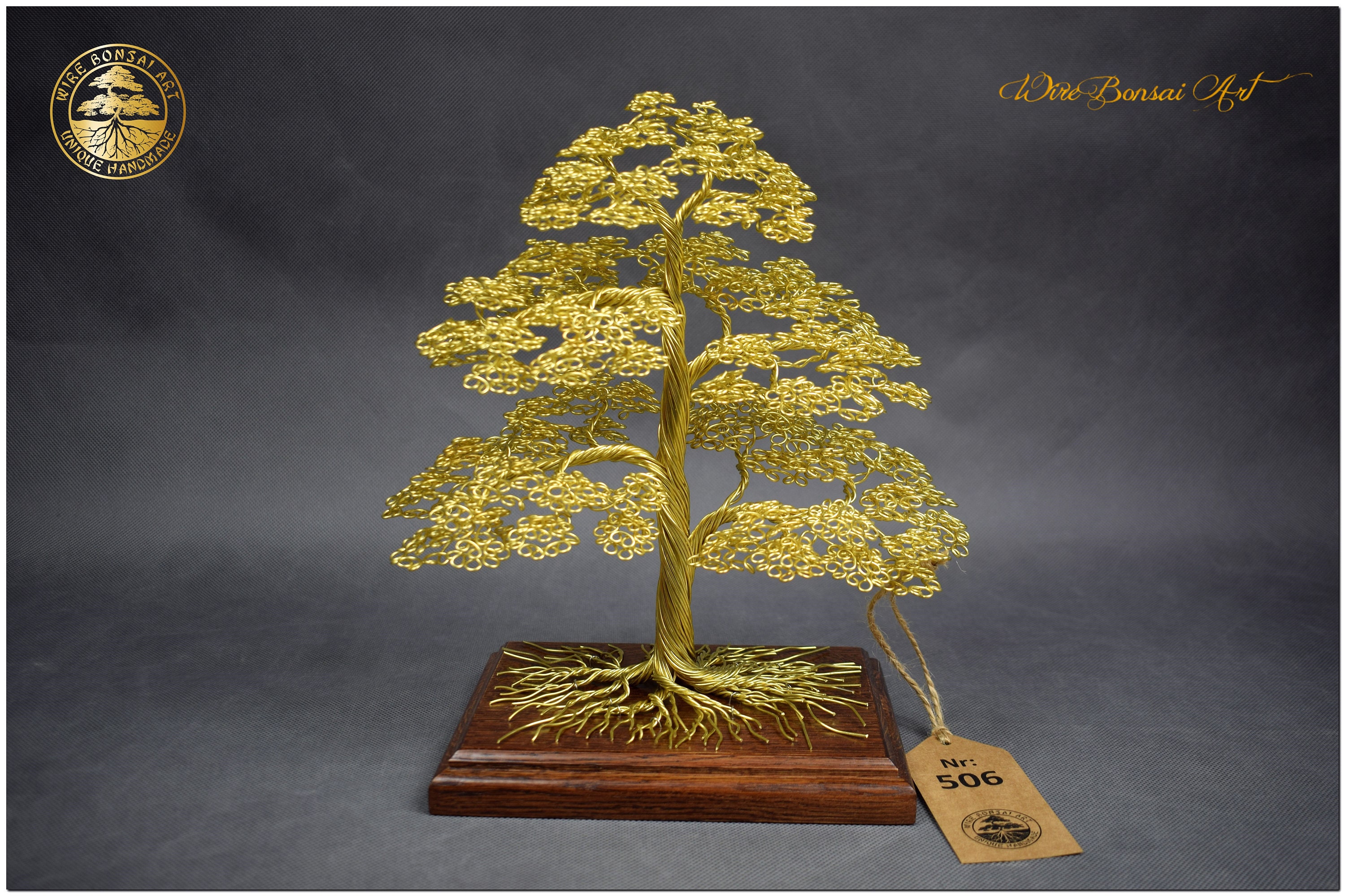 Bigger Brass Bonsai Tree Engraved Dedication - Etsy