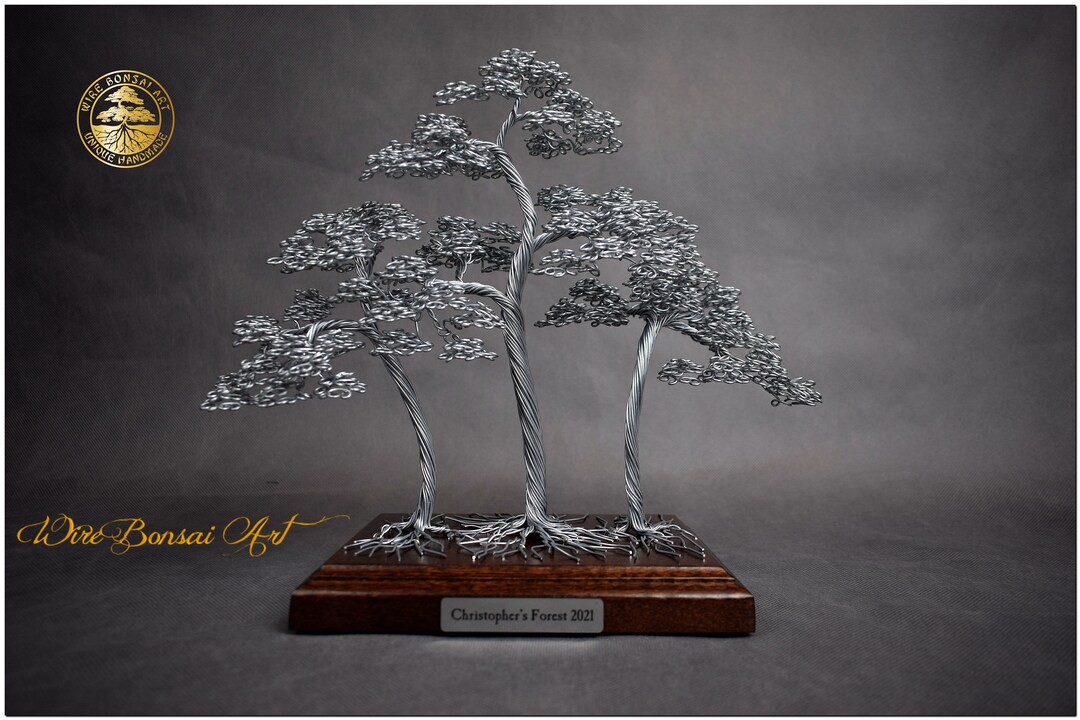Handmade Wire Bonsai Tree: Engraved Zen Garden Decor - Etsy