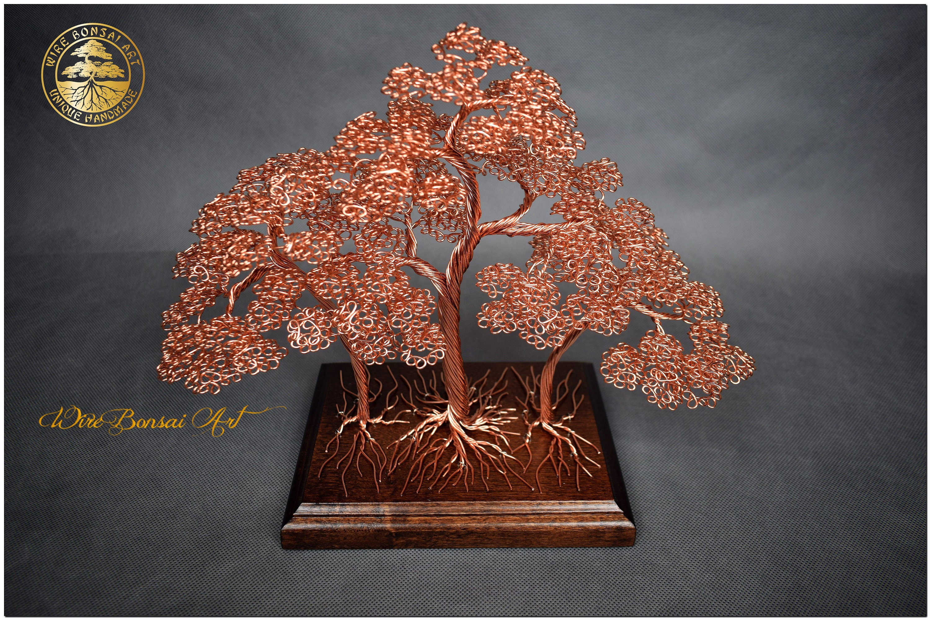 Copper Forest | Wire Bonsai Trees | 7th Anniversary | Engraved ...