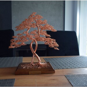 Copper Wire Bonsai Tree | 7th Anniversary | Engraved Dedication | Tree ...