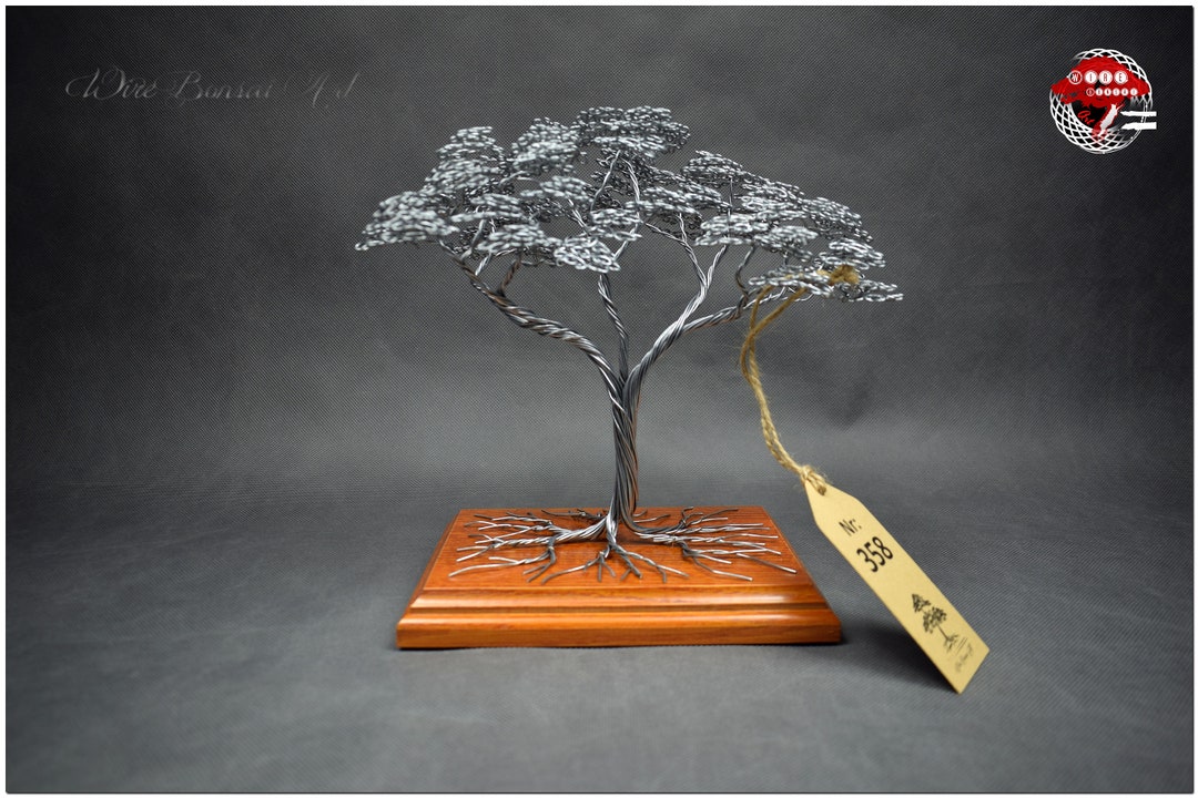 Metal Bonsai Tree Engraved Dedication Luxury Handmade Japan Style ...