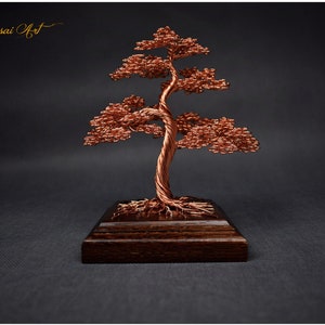 Mini Wire Bonsai Tree Made of Copper | Engraved Dedication | Luxury ...