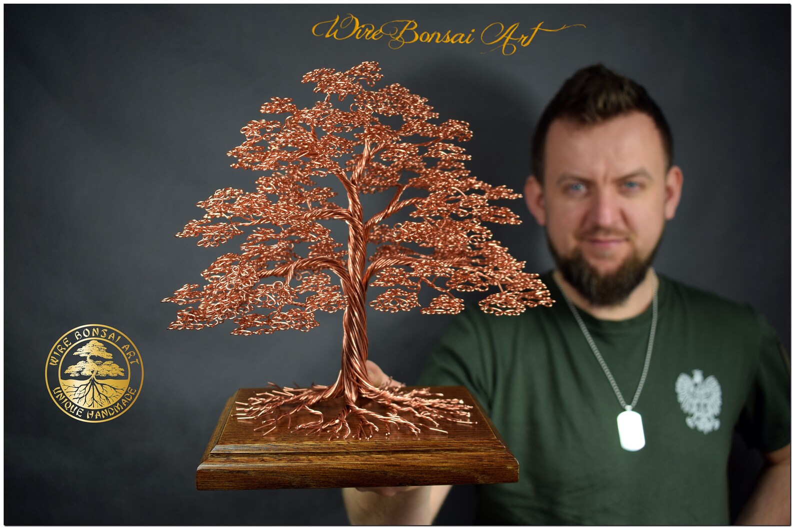Copper Oak Bonsai Tree | 7th Anniversary | Engraved Dedication ...
