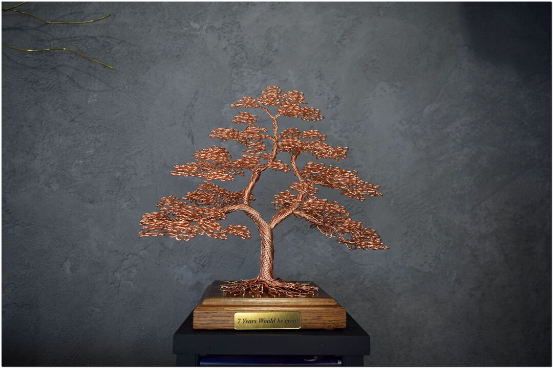 Copper Wire Bonsai Tree | Tree Connected Together | Metal Tree ...
