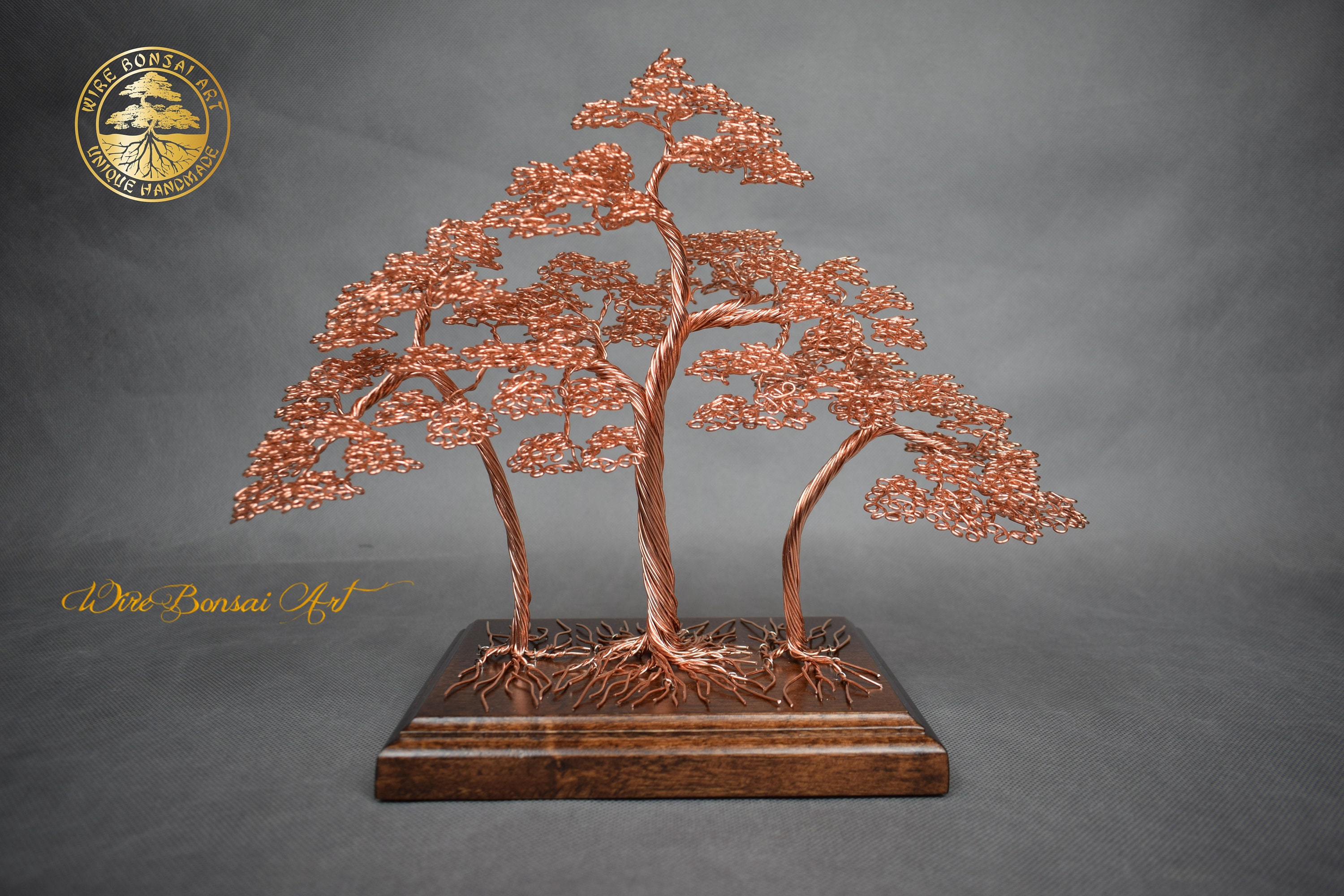 Copper Forest | Wire Bonsai Trees | 7th Anniversary | Engraved ...