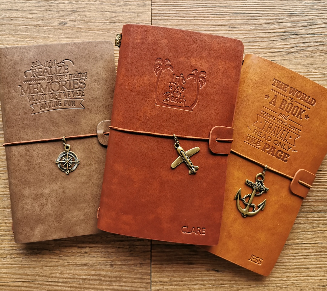 Personalised Travel Journal Notebook | Ultimate Travel Gift | PU ...
