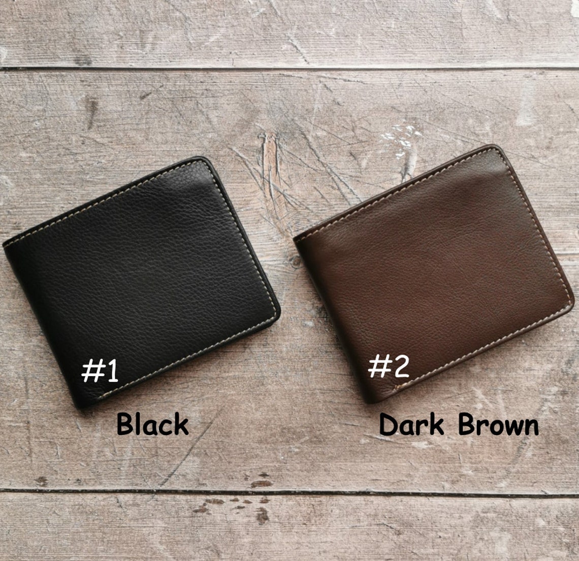 Personalised Real Leather Male Wallet Hand Made With Coin | Etsy