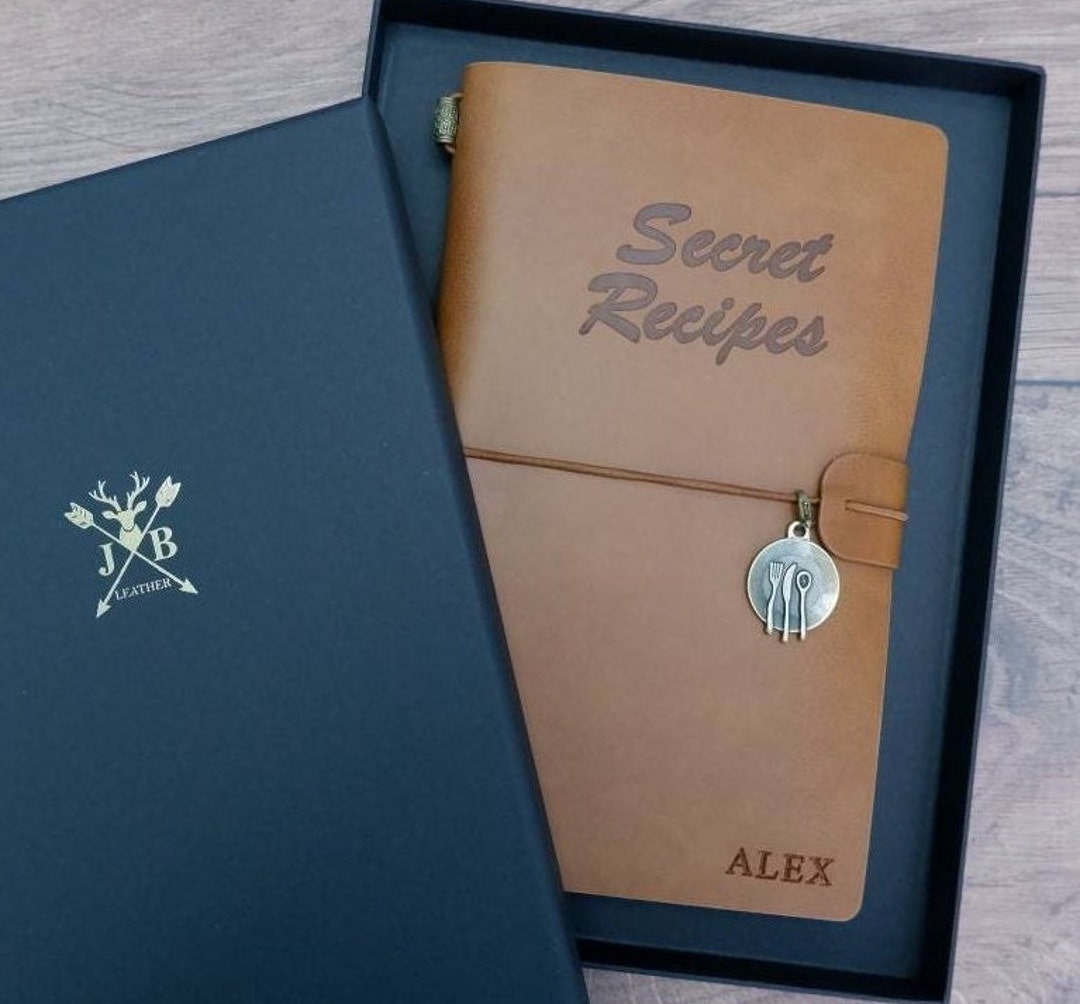 Customised Secret Recipe Book Blank PU Leather Cook Book - Etsy Australia