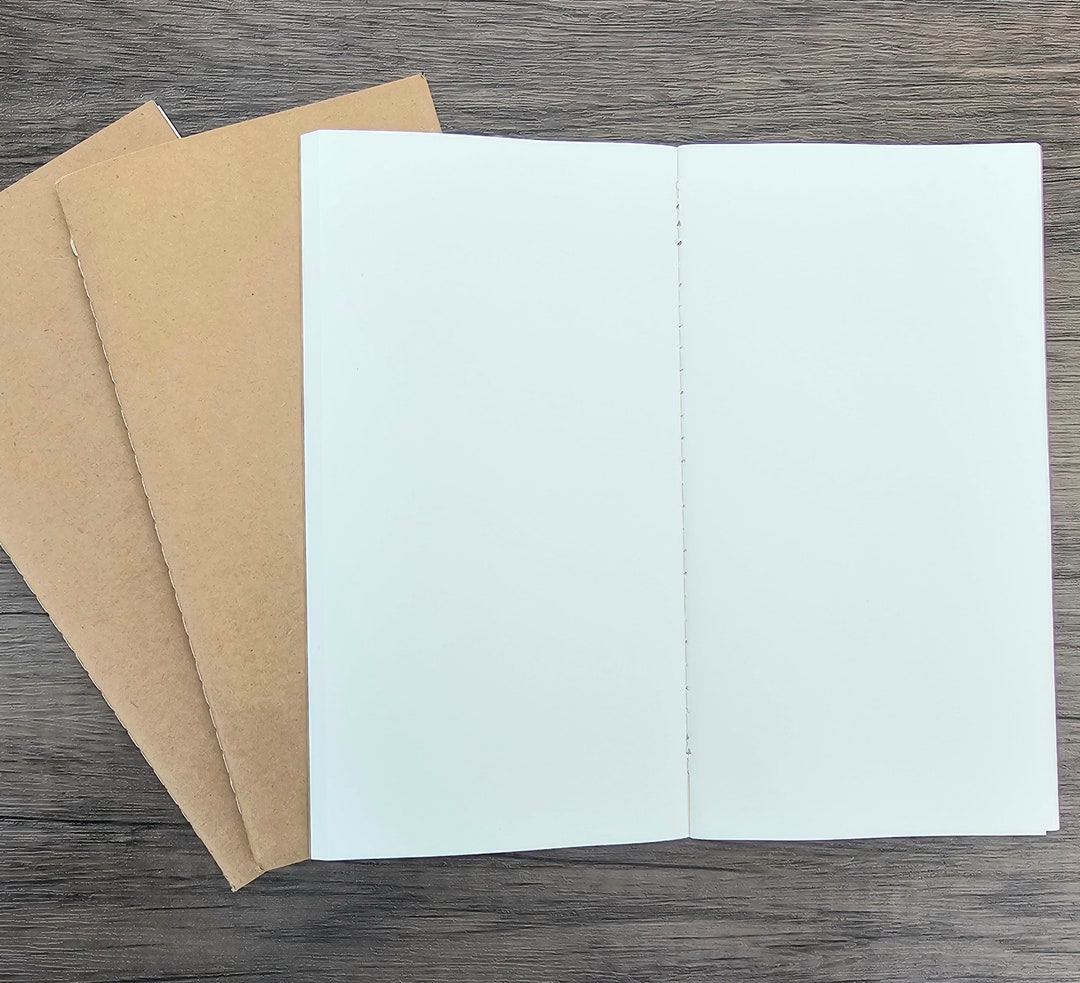 Small Plain Paper Journal Refill Paper Inserts for Travel Journal ...