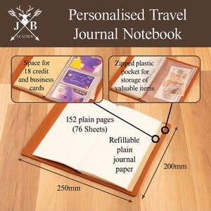 Personalised Travel Journal Notebook | Ultimate Travel Gift | PU ...