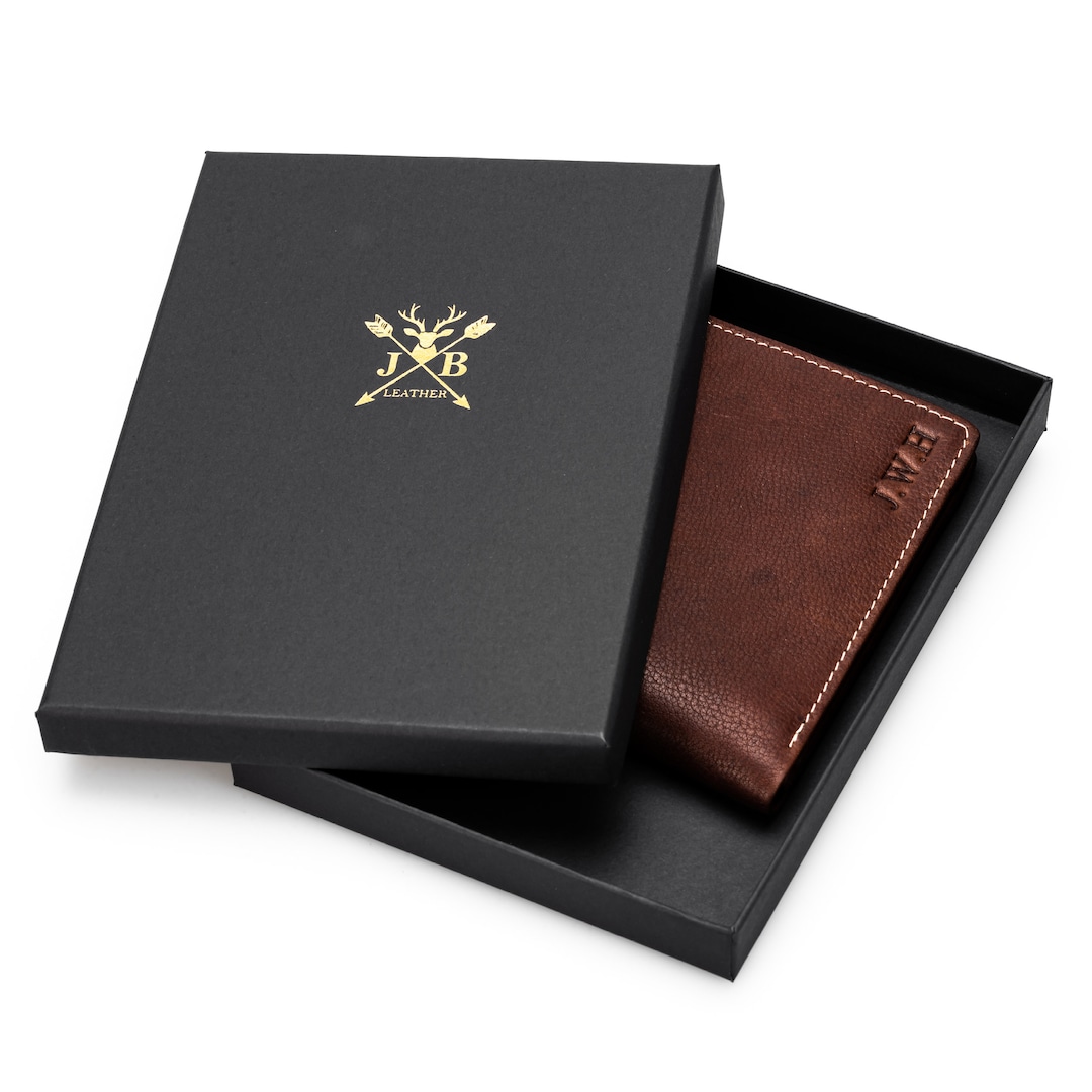 Personalised Real Leather Male Wallet Hand Made With Coin Pouch ...