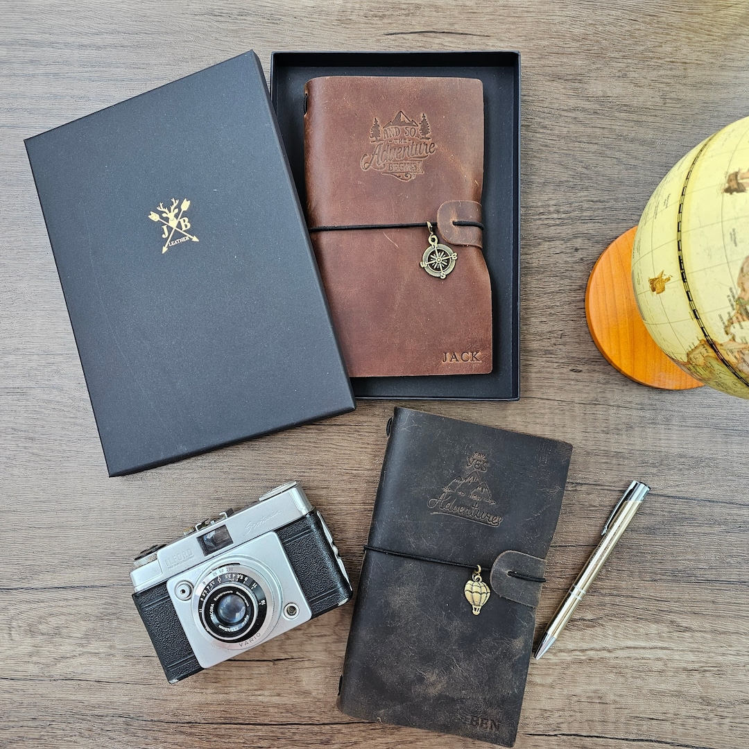 Personalised Real Leather Travel Journal Notebook Diary | Ultimate ...
