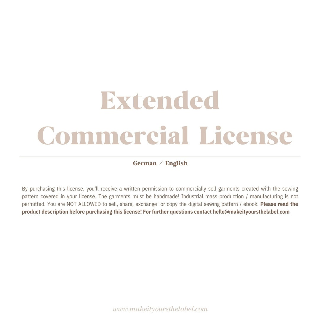 Extended Commercial License - Etsy