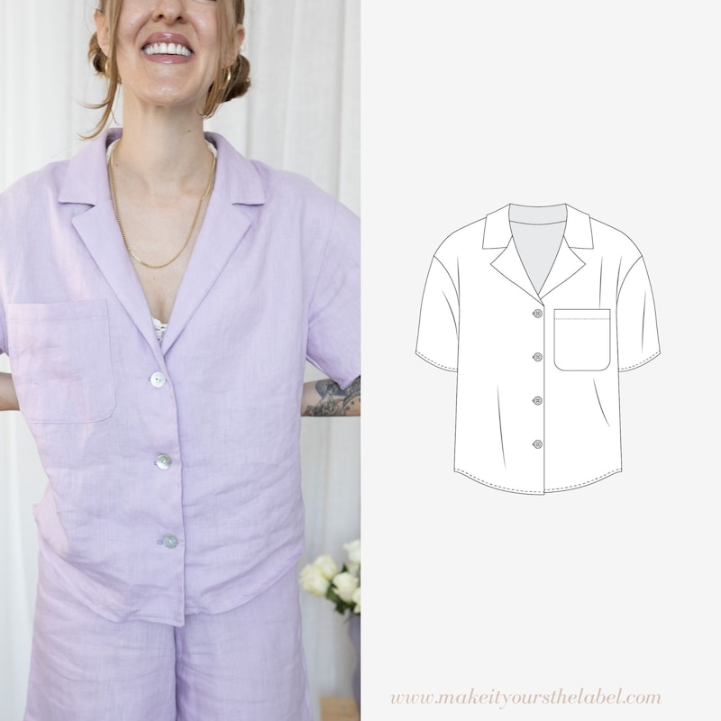 Linen Blouse Pattern - Etsy