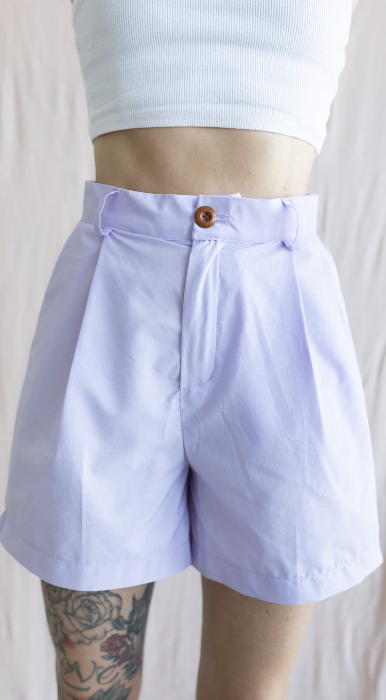 Short High Waist Pleated Pants With Wide Legs PDF Sewing Pattern Linen ...