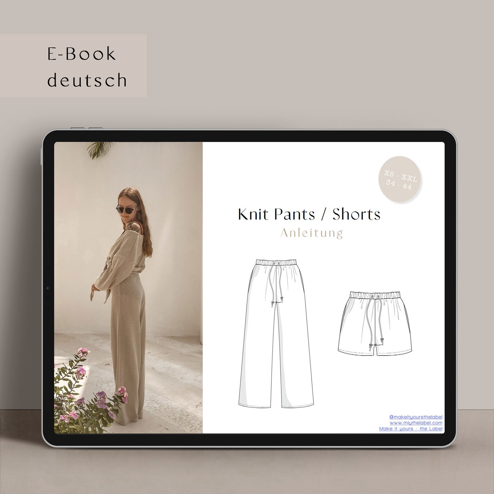 High Waist Culotte / Shorts PDF Sewing Pattern in German - Etsy