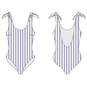 Women's Swimsuit One Piece PDF Sewing Pattern in English - Etsy