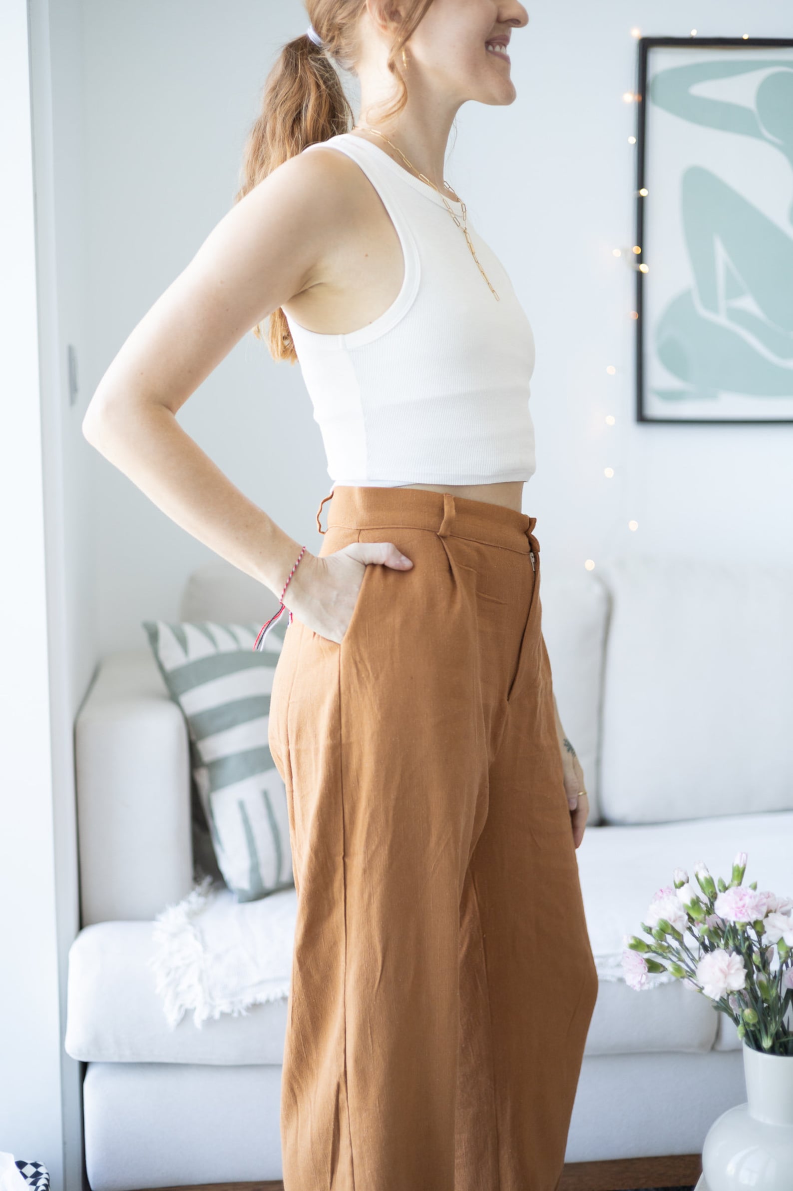 Wide Leg Trousers Linen Pants PDF Sewing Pattern in English - Etsy