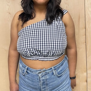 Asymmetrical Crop Top Sewing Pattern PDF | Twisted One Shoulder Top ...