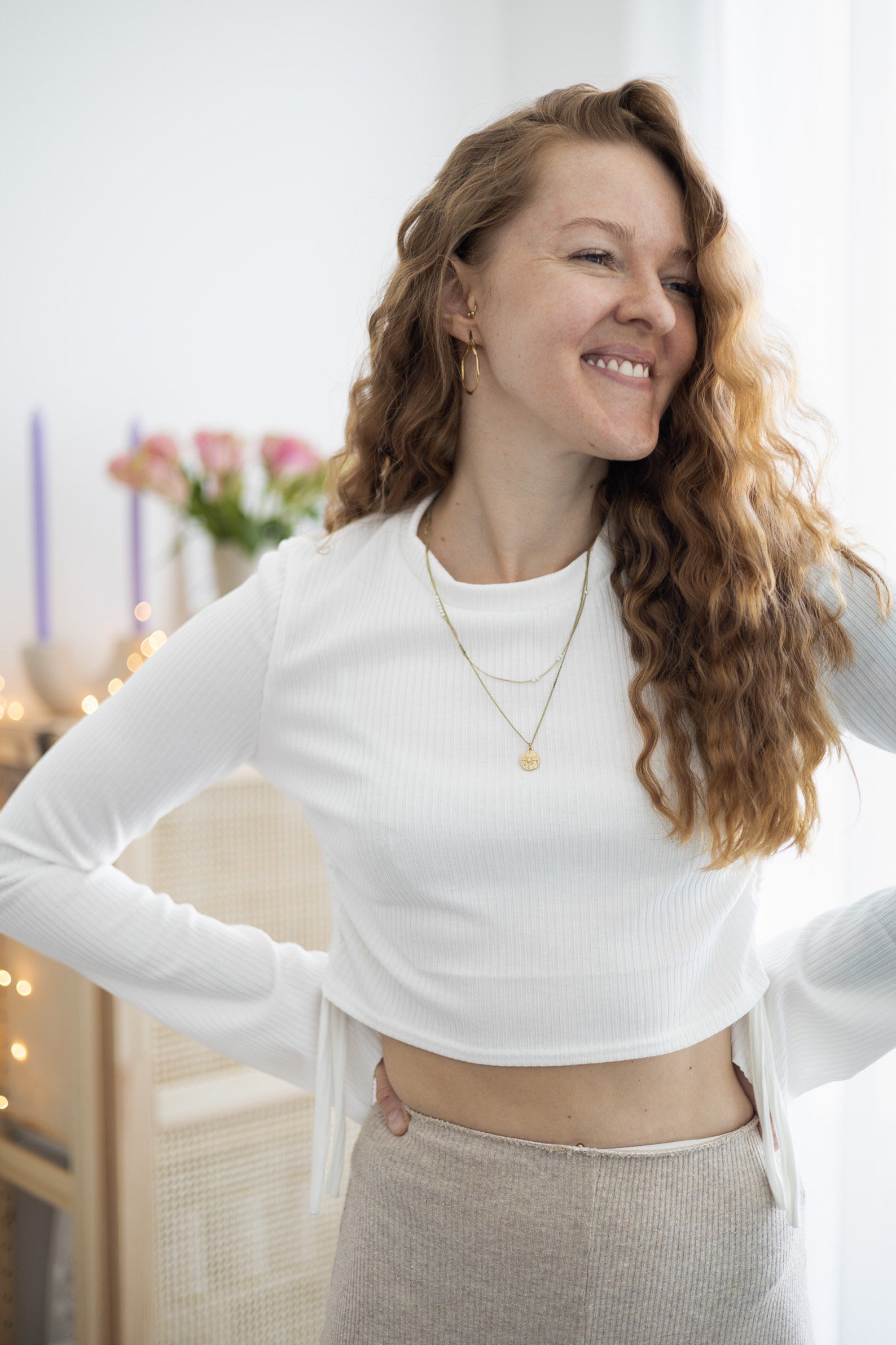 Ruched Long Sleeve Top Drawstring Crop Top PDF Sewing Pattern - Etsy