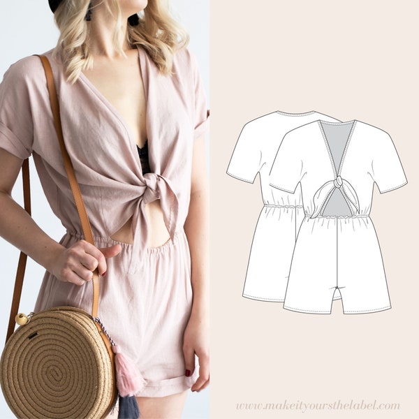 Womens Playsuit Sewing Pattern - Etsy