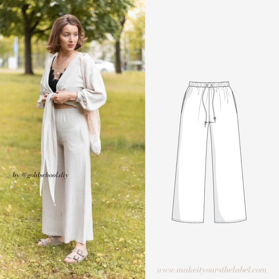 High Waist Culotte / Shorts PDF Sewing Pattern in German - Etsy Canada