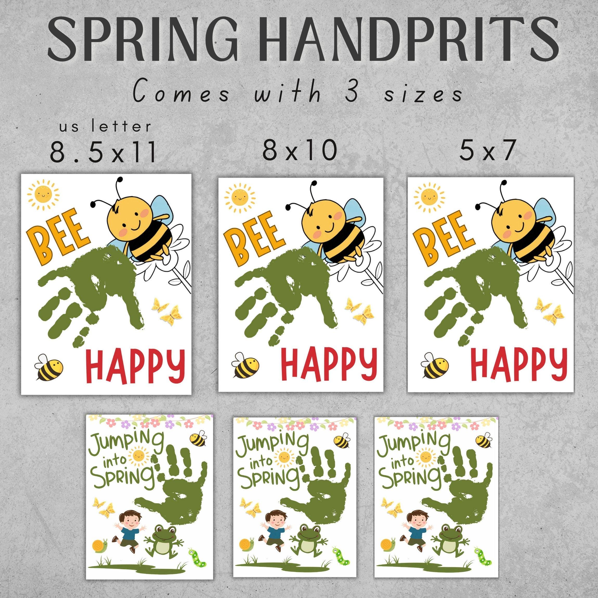 15 Spring Handprint Templates, DIY Printable Craft for Babies, DIY Baby ...