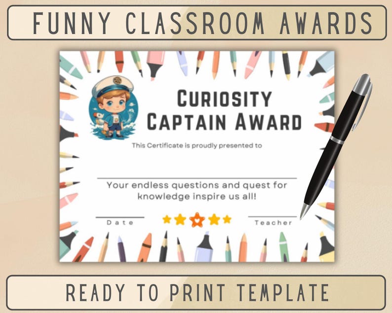 Funny Editable Classroom Awards Certificates, Student Appreciation, End ...