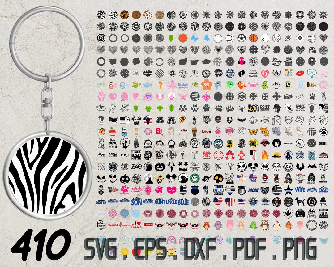 410 Keychain Svg Bundle, Keychain Pattern SVG, Circle Patterns Svg ...