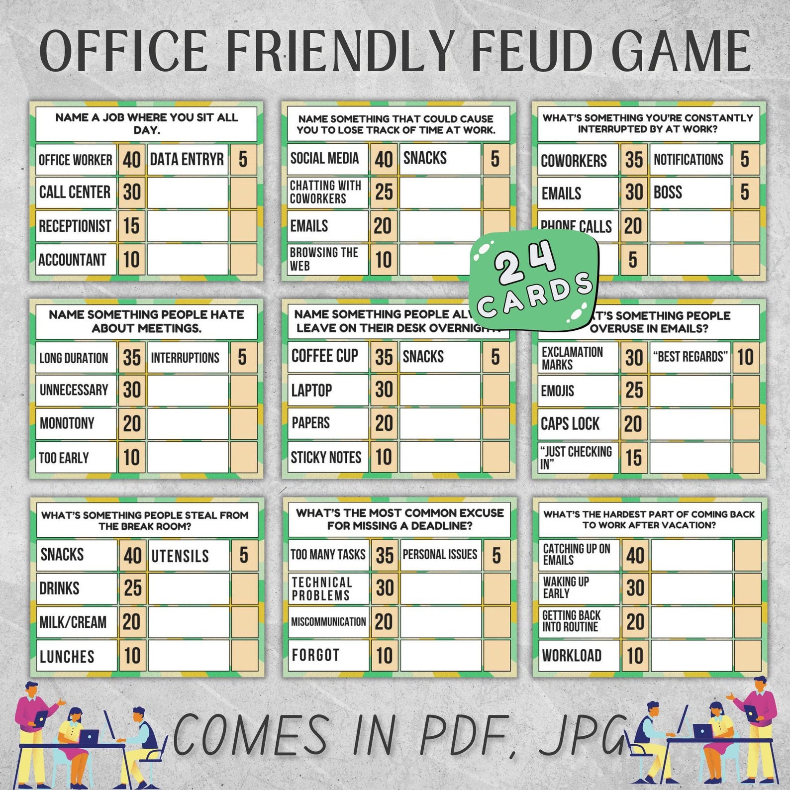 Work Party Family Feud, Ice Breaker Office Party Games, Office Friendly ...