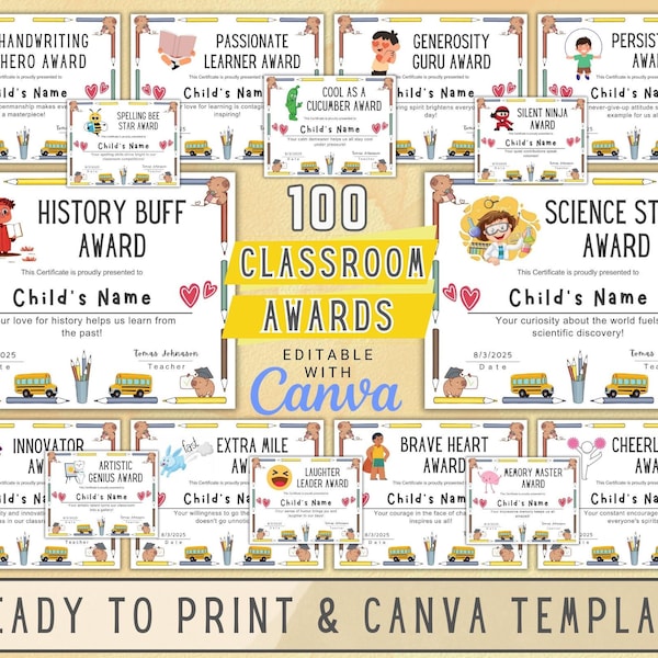 Kids Character Awards - Etsy UK