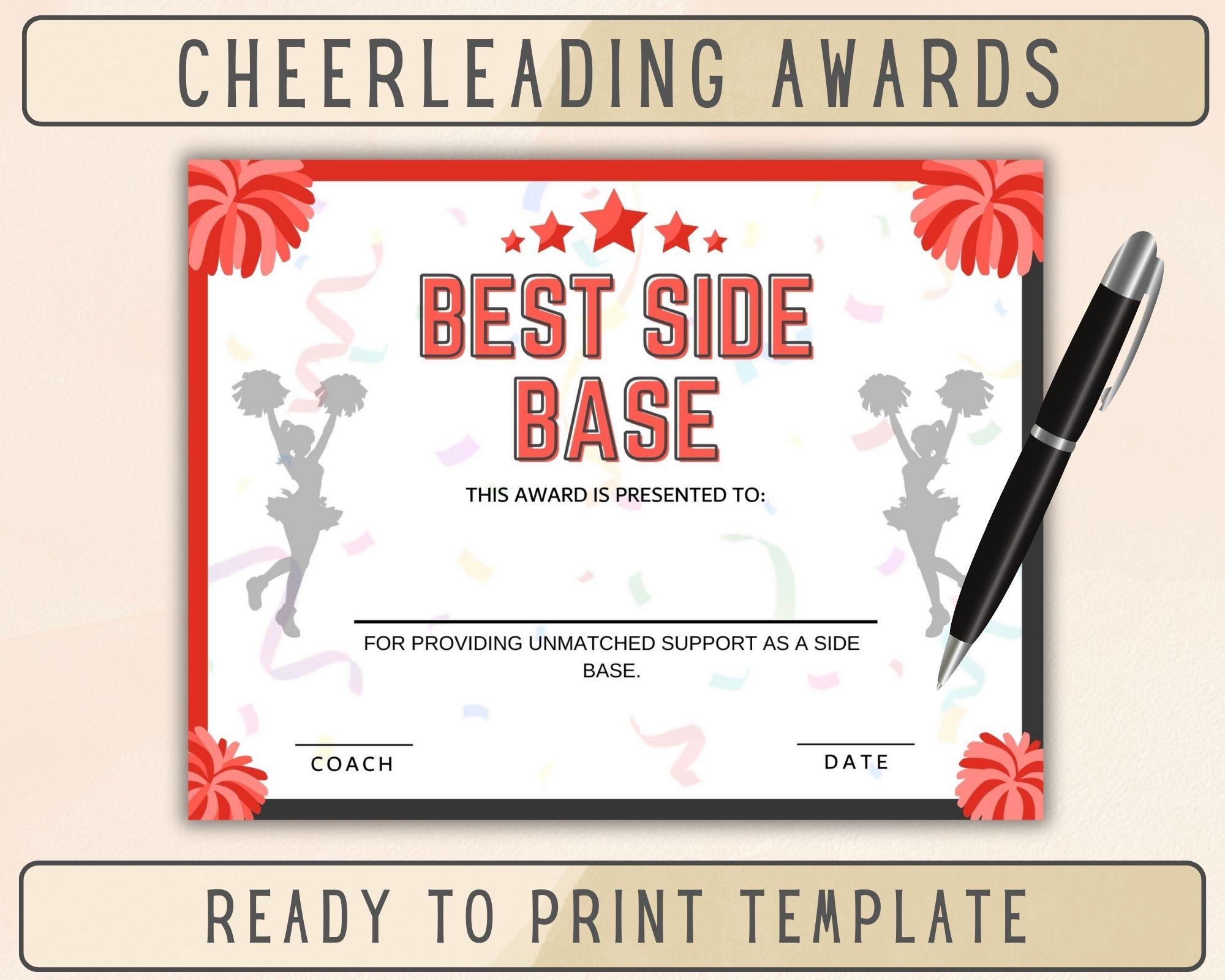 120 Cheerleading Awards,editable Cheerleading Awards Certificates ...