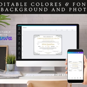 Certificate for Catechumens, RCIA Certificate, Canva Template, OCIA ...