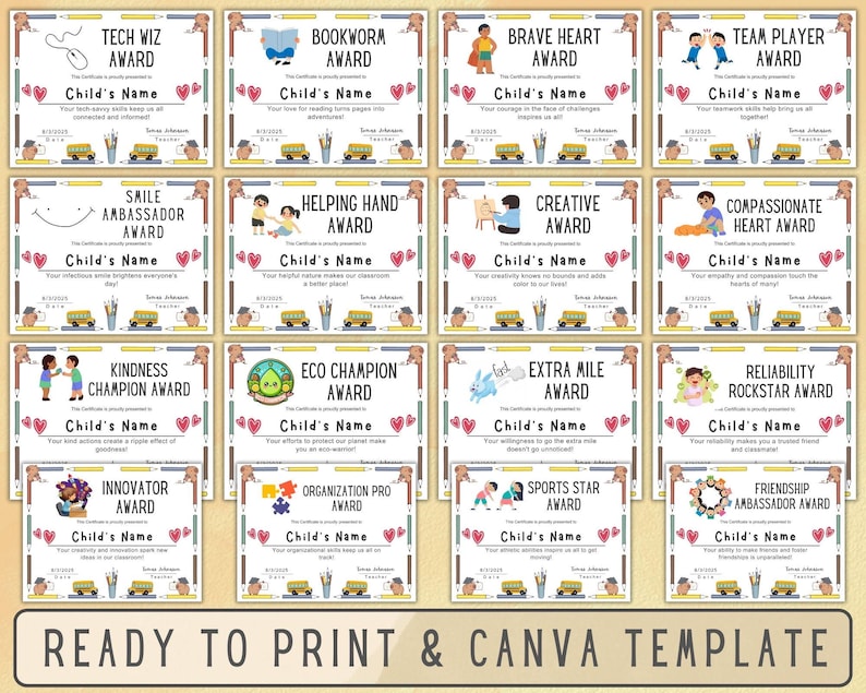 100 Funny Editable Classroom Awards Certificates, Student Appreciation ...
