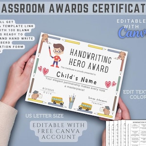 100 Funny Editable Classroom Awards Certificates, Student Appreciation ...