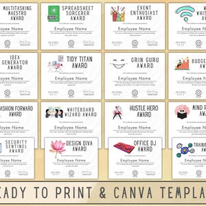 100 Funny Editable Employee Awards Certificates, Employee Appreciation ...