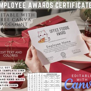 100 Funny Editable Employee Awards Certificates, Employee Appreciation ...