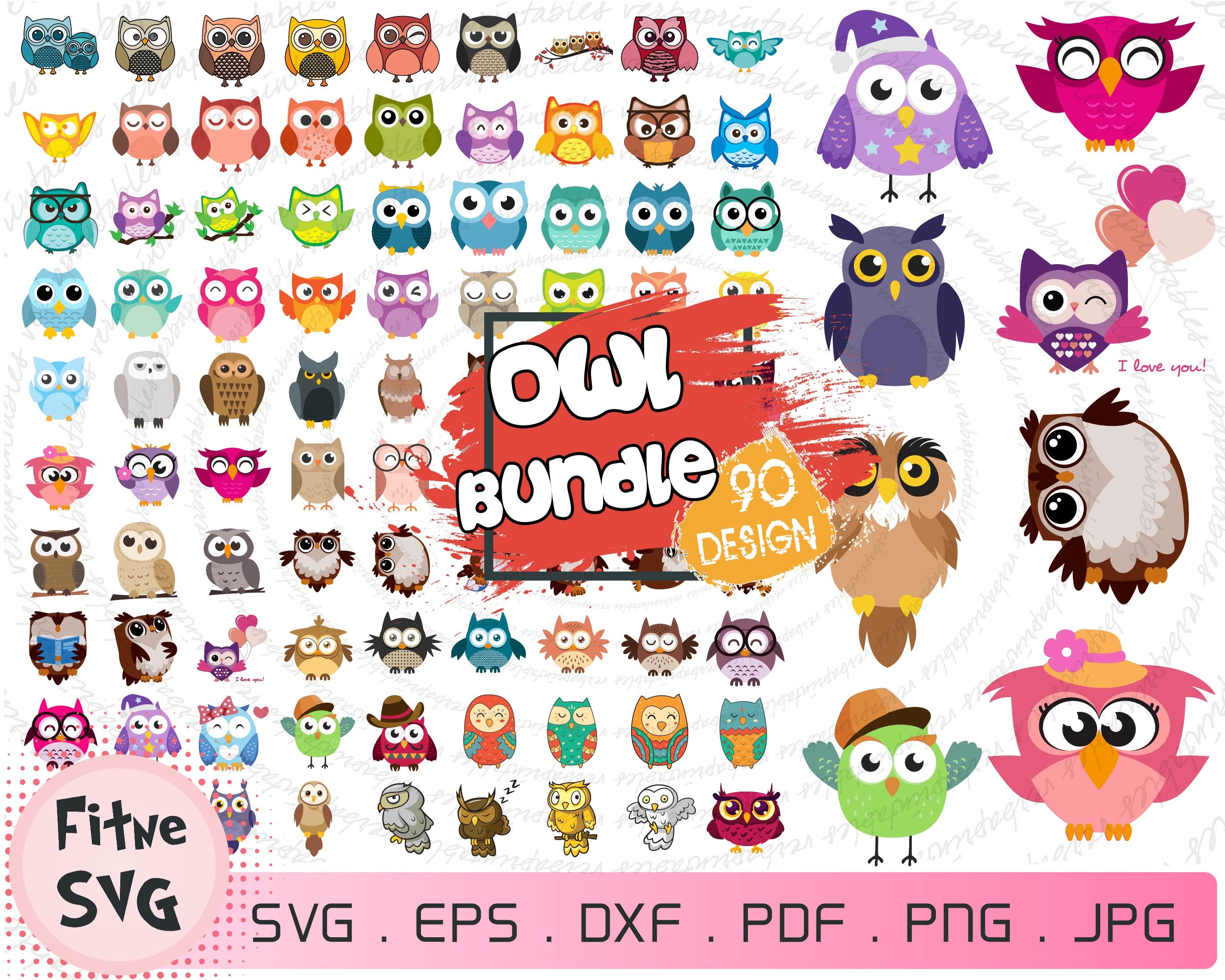 Owlowl Vectorowl Svg File,owl Png,owl Clip Art, Owl Svg Bundleowl ...