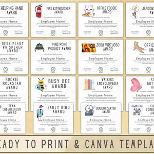 100 Funny Editable Employee Awards Certificates, Employee Appreciation ...
