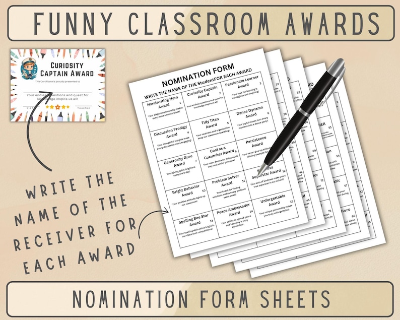 Funny Editable Classroom Awards Certificates, Student Appreciation, End ...