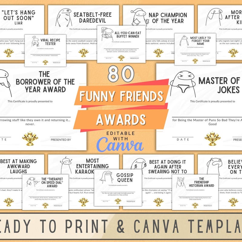 Funny Best Friend Award - Etsy