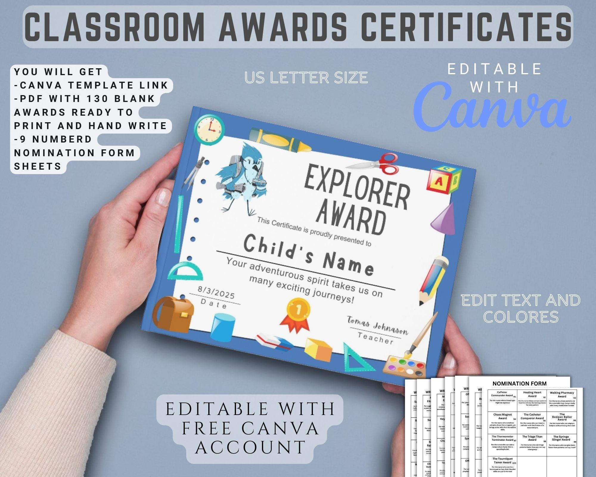 Funny Editable Classroom Awards Certificates, Student Appreciation ...