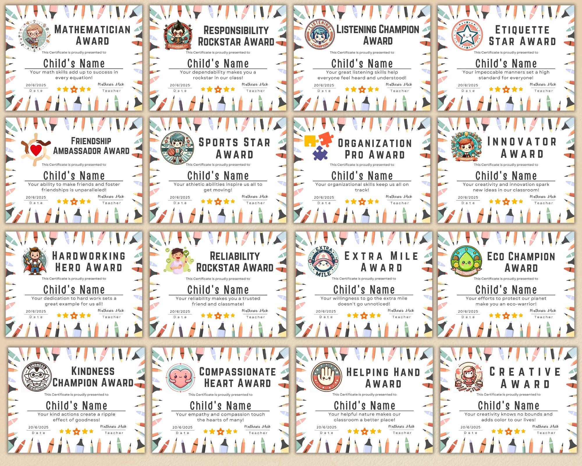 Funny Editable Classroom Awards Certificates, Student Appreciation, End ...