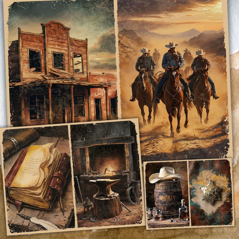 Vintage Western Junk Journal, Cowboy Junk Journal Kit, Cowgirl Junk ...