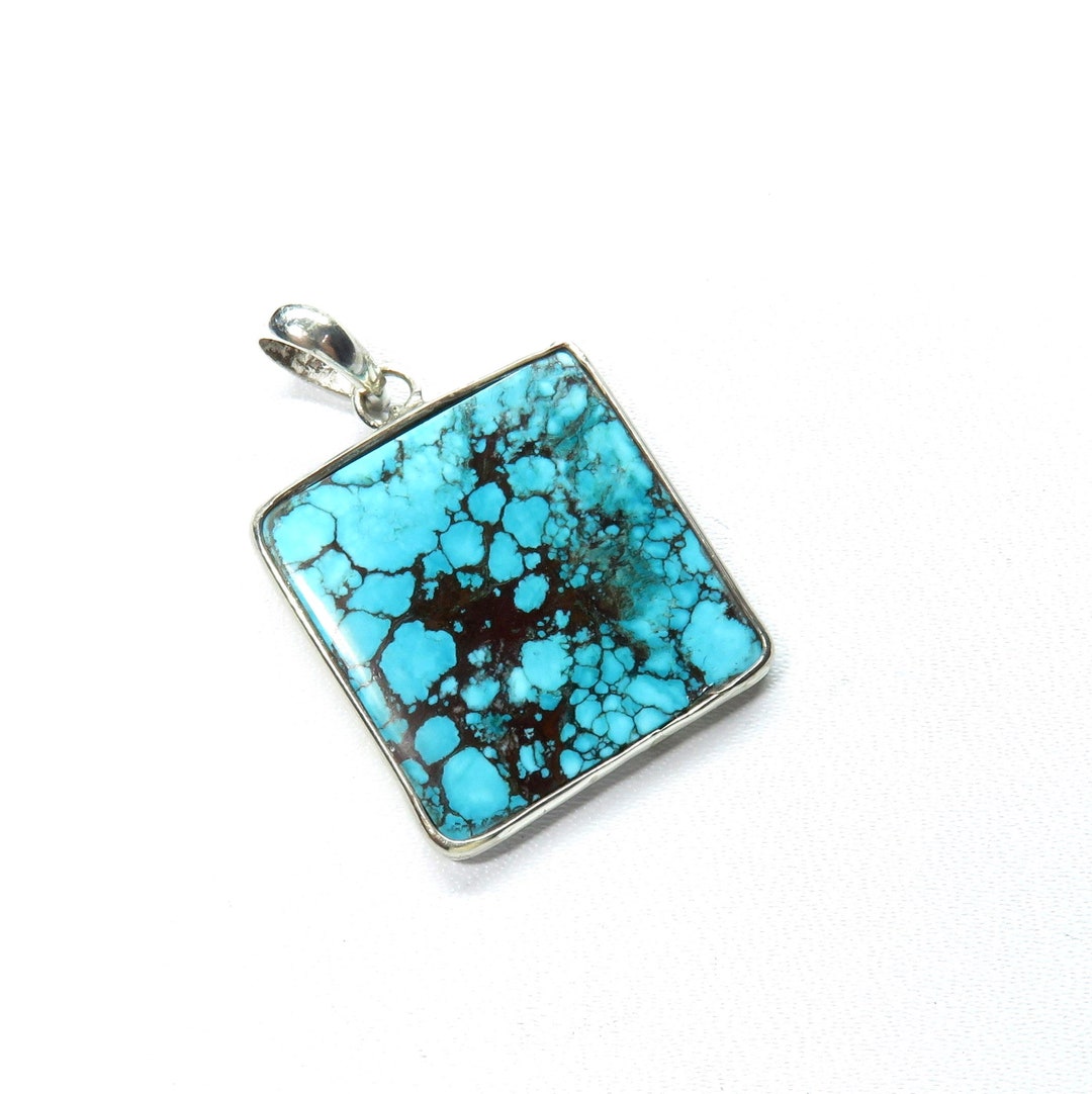 Tibetan Turquoise Blue Beautiful Design 925 Sterling Silver Tibetan ...