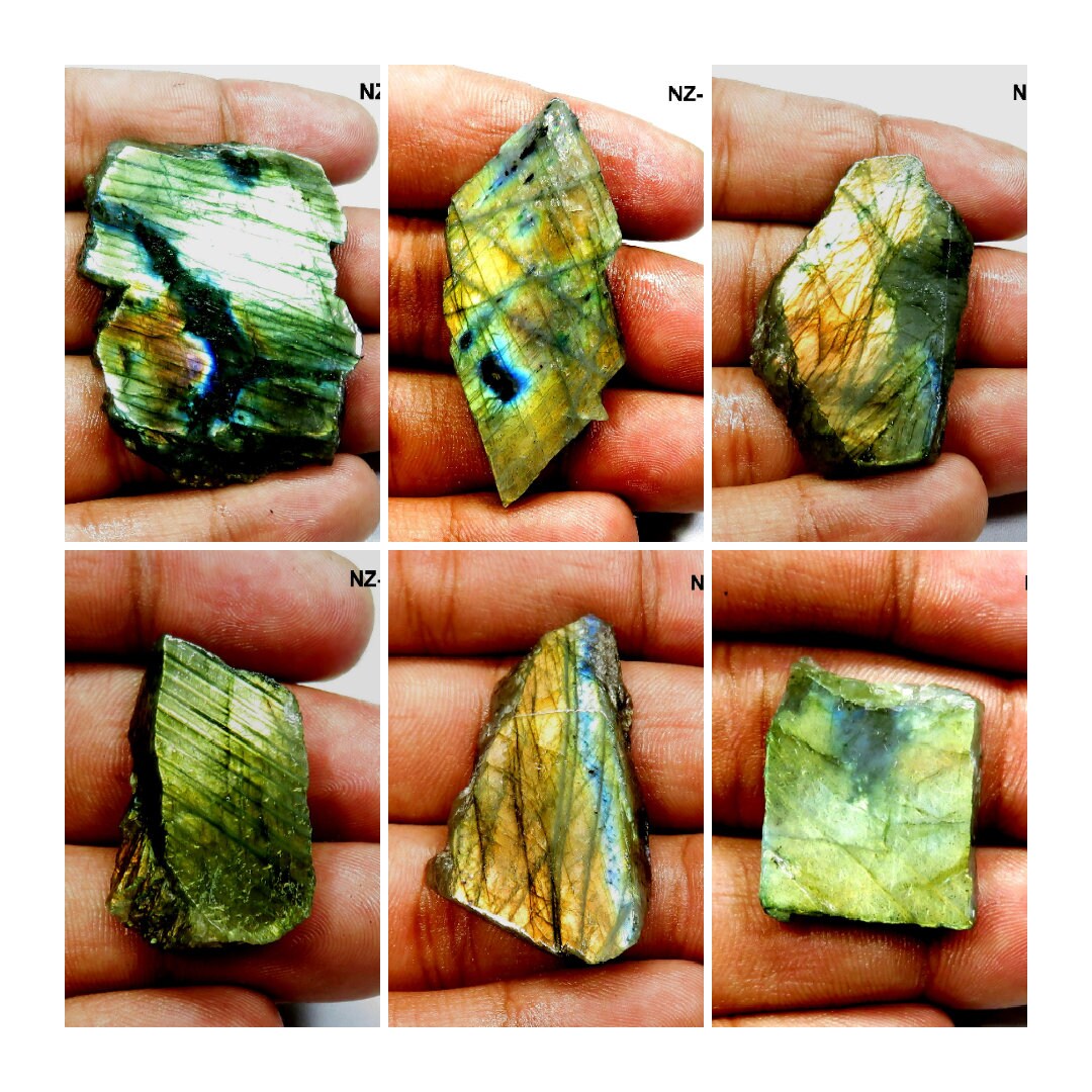 Dark Green Flashy Labradorite Raw Gemstone, AAA Quality Labradorite ...