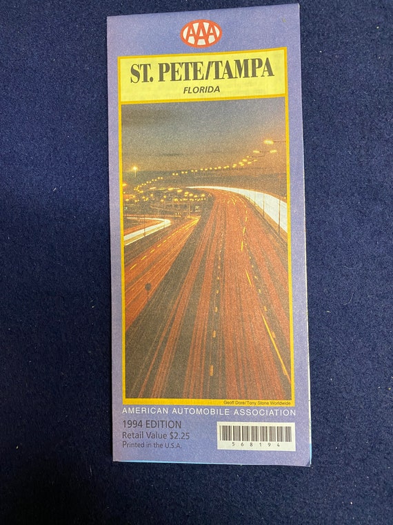 AAA Road Map of St Pete/tampa - Etsy