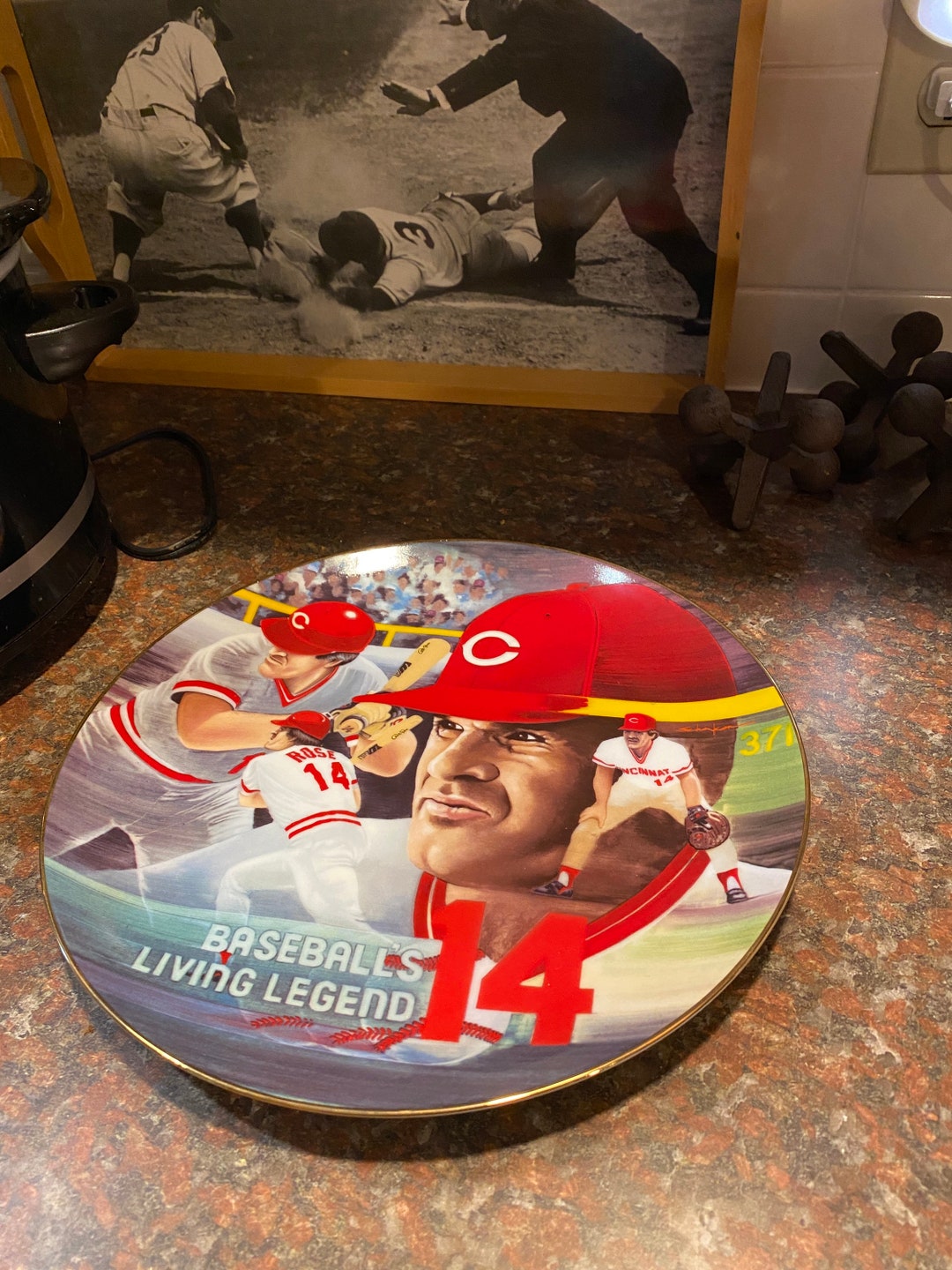 Vintage Pete Rose Collectible Plate - Etsy